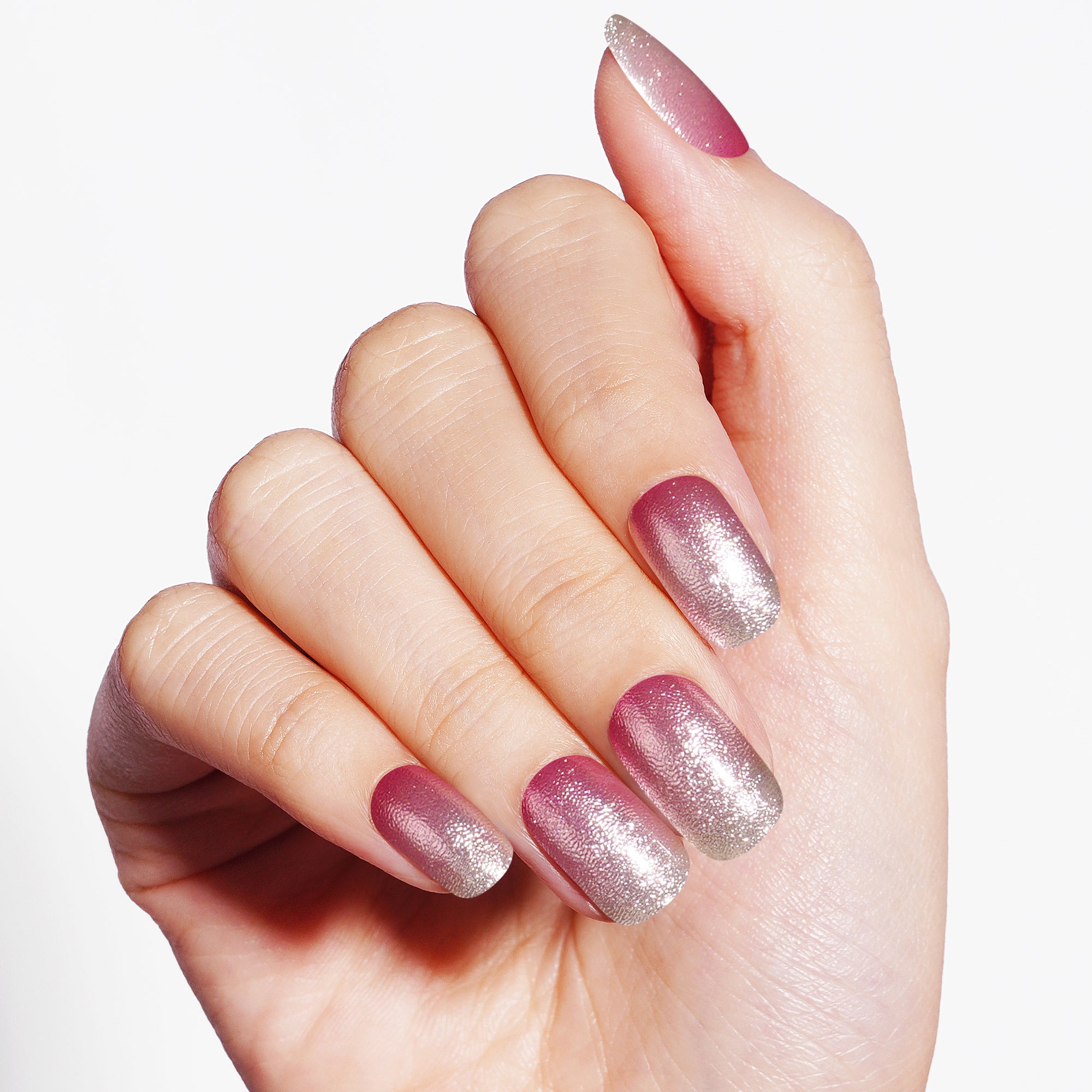 Sunset Glow Metallic Gradient Semi Cured Gel Nail Strips | Danni & Toni