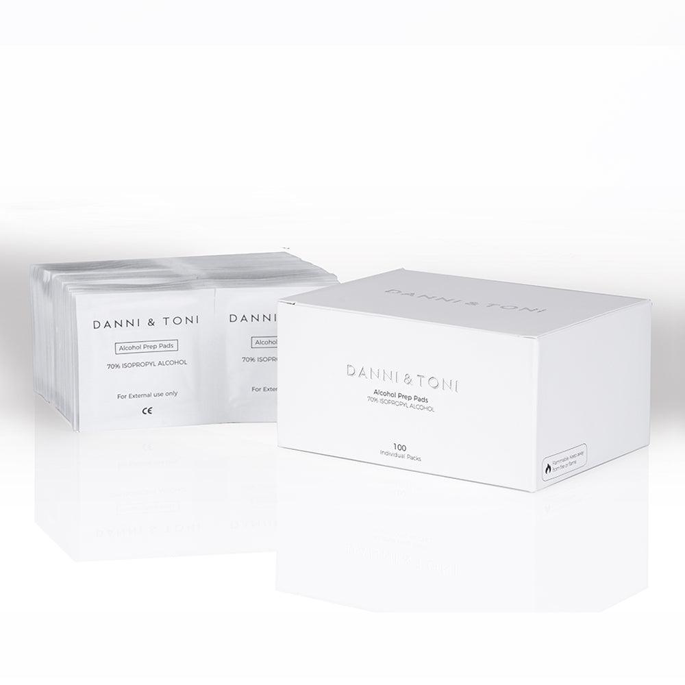 70% Alcohol Prep Pads | 100 Individually Wrapped Wipes | Danni & Toni